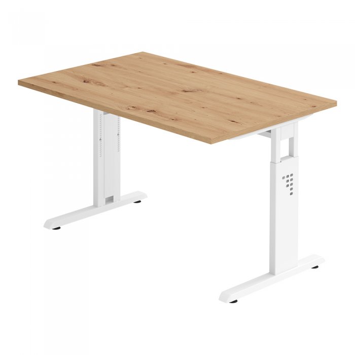 Schreibtisch OMEGA Breite 120 cm x Tiefe 65 / 70 / 75 / 80 cm | C-Fuß ...