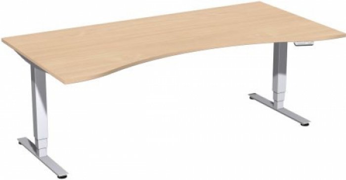 elektrisch höhenverstellbarer Sitz-Steh Schreibtisch 200 cm ...